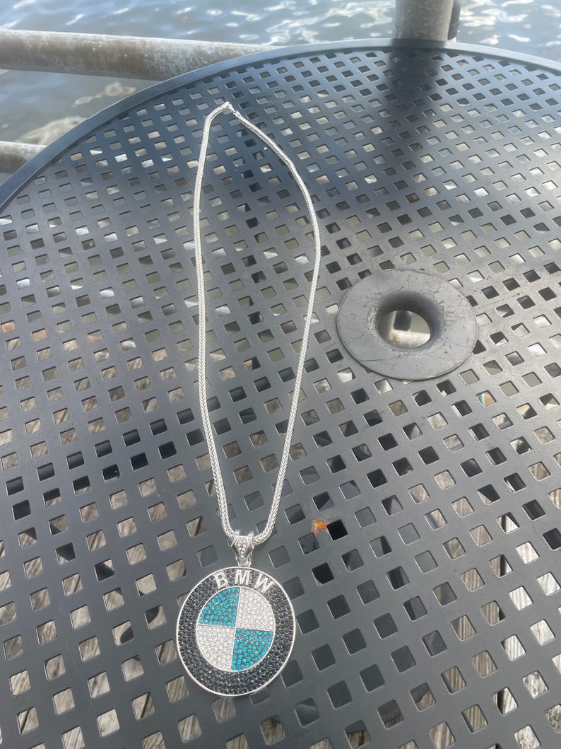 BMW BIG Blue-silver Black Emblem Pendant 3”large| Limited - Etsy