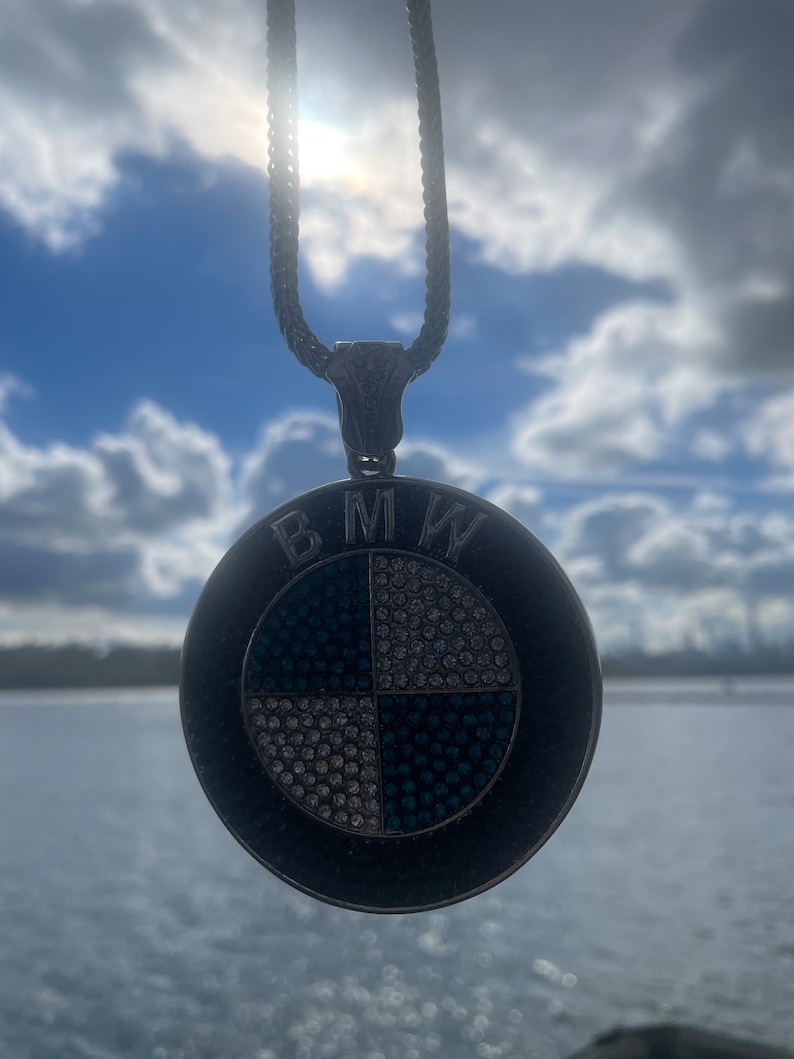 BMW BIG Blue-silver Black Emblem Pendant 3”large| Limited - Etsy