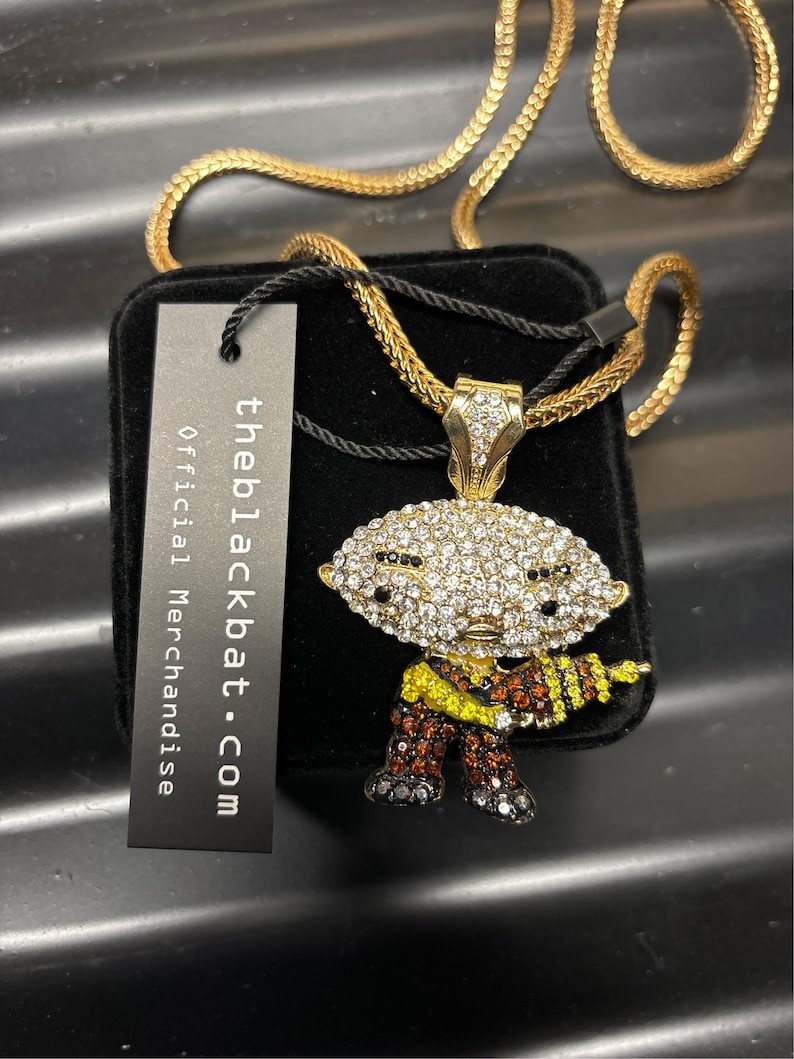 STEWIE Large Gold MACHINE GUN Pendant W/free 36” Gold Chain - Etsy