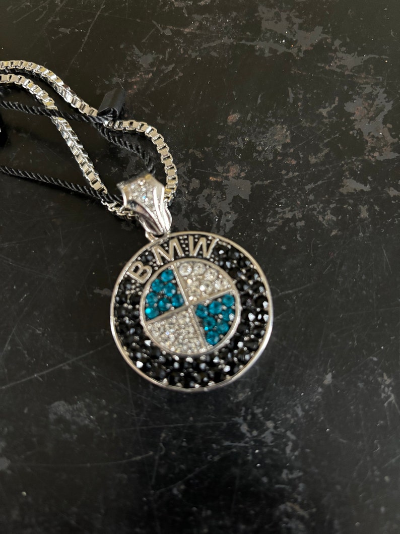 BMW SILVER BLUE Pendant-black Emblem 1.5” Limited - Etsy