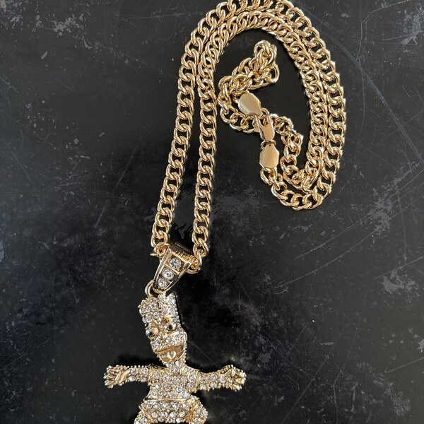 Gold Bart Simpson Pendant - Etsy