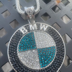 BMW BIG Blue-silver Black Emblem Pendant 3”large| Limited - Etsy