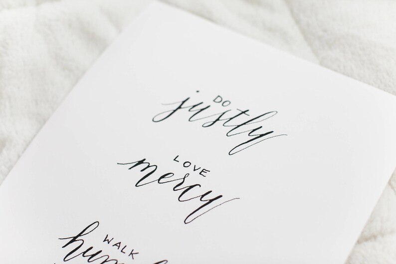 Micah 6:8 Fine Art Print do Justly Love Mercy Walk | Etsy