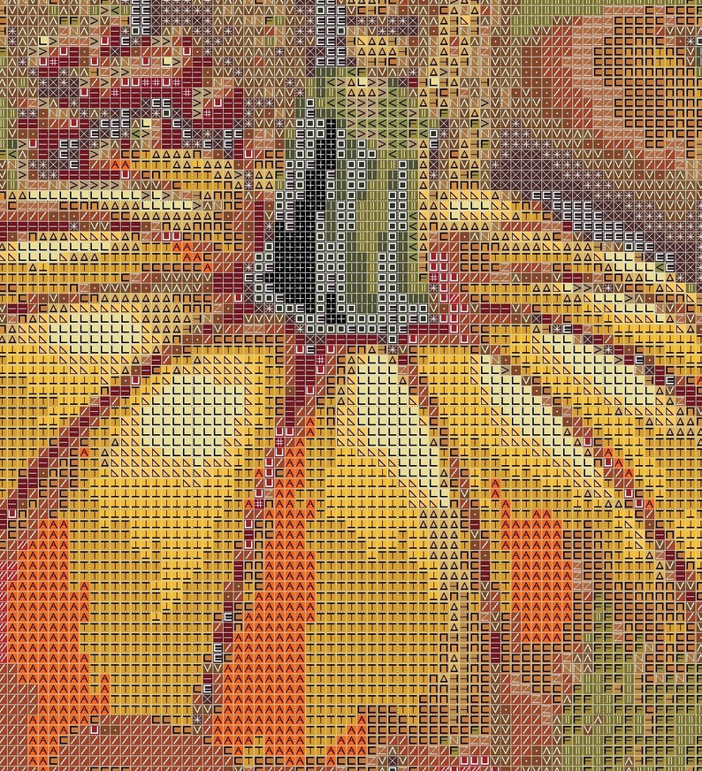 Thanksgiving Cornucopia Counted Cross Stitch Pattern - Horn of Plenty ...