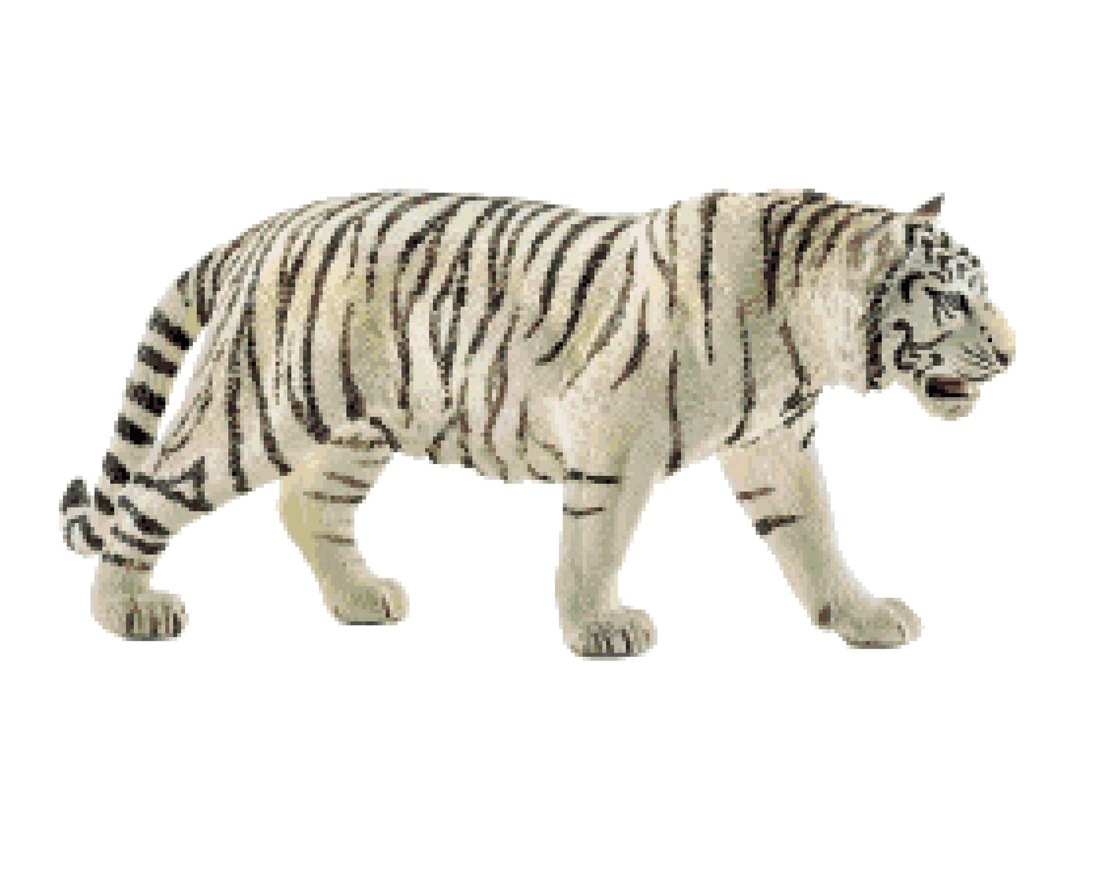 White Tiger Cross Stitch Pattern Bengal Tiger Counted - Etsy