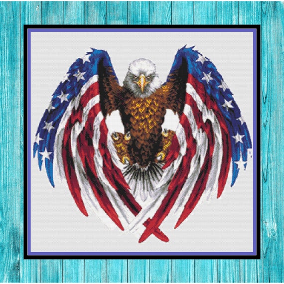 American Flag And Eagle Cross Stitch Pattern Best Sale | cozeliving.com
