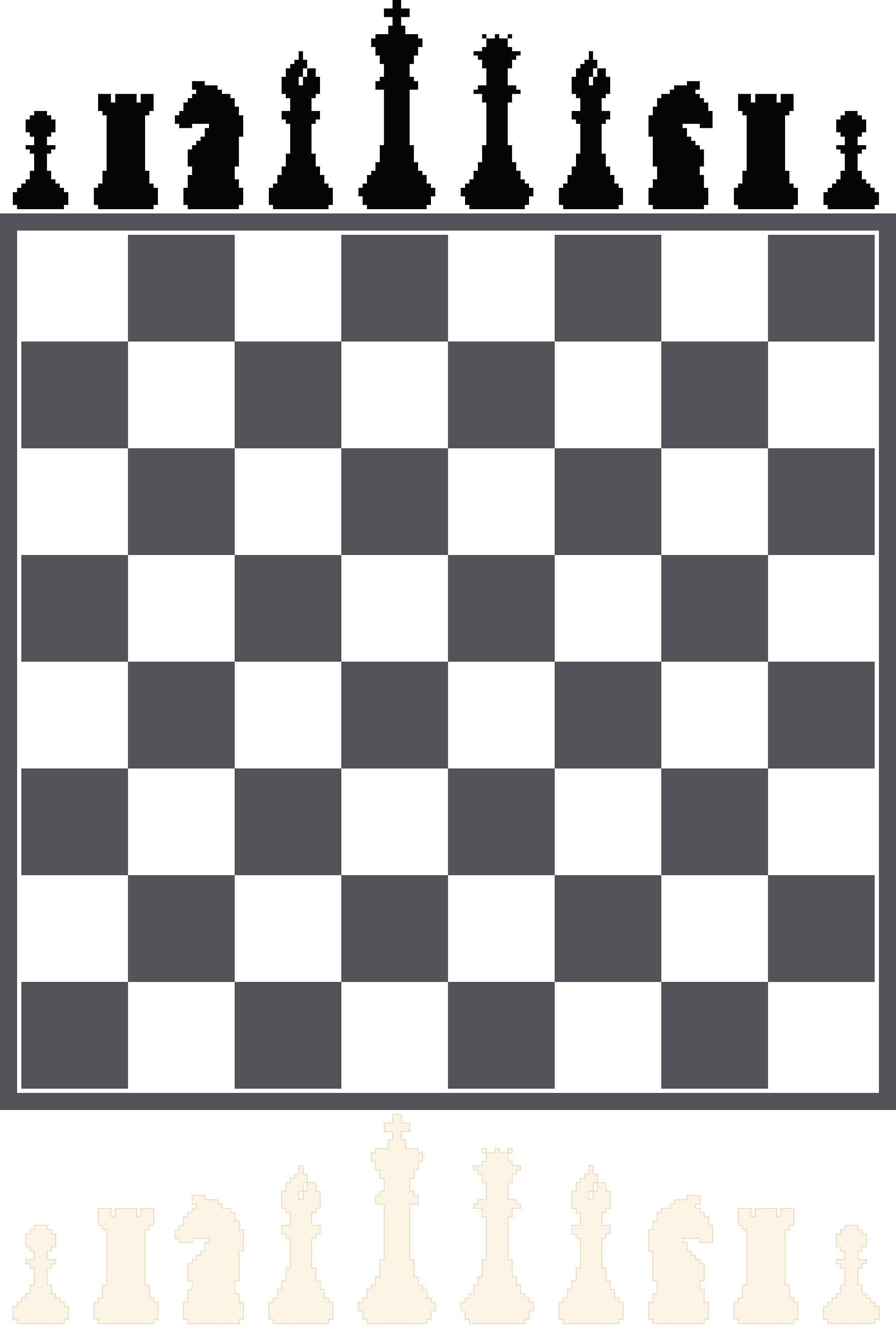 Full Chess Set Cross Stitch Pattern Classic Board Game | Etsy