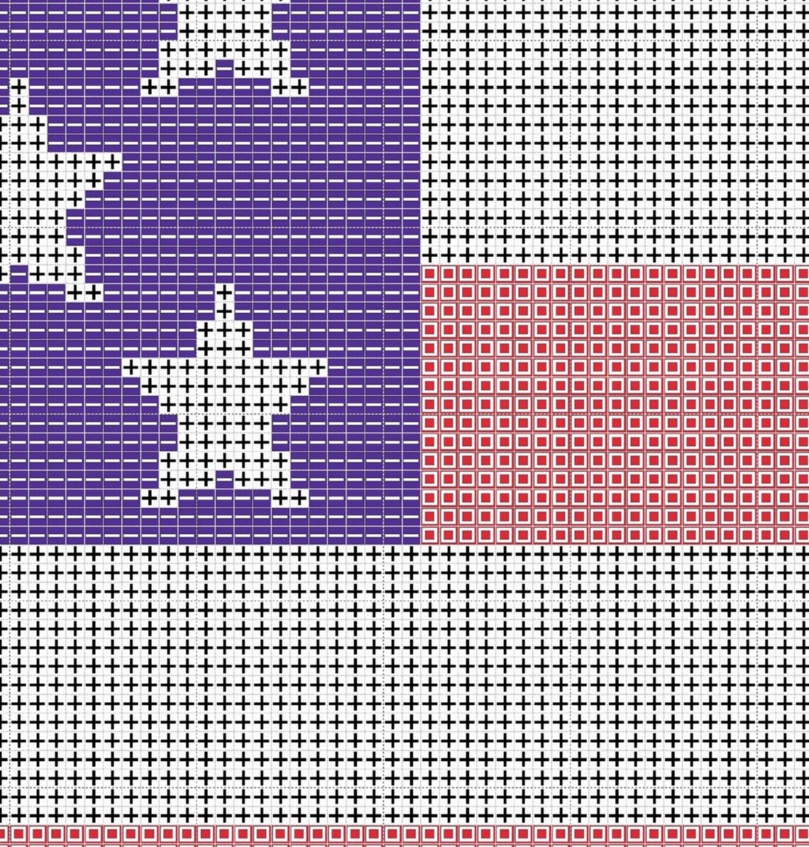 United States of America Map Cross Stitch Pattern American - Etsy