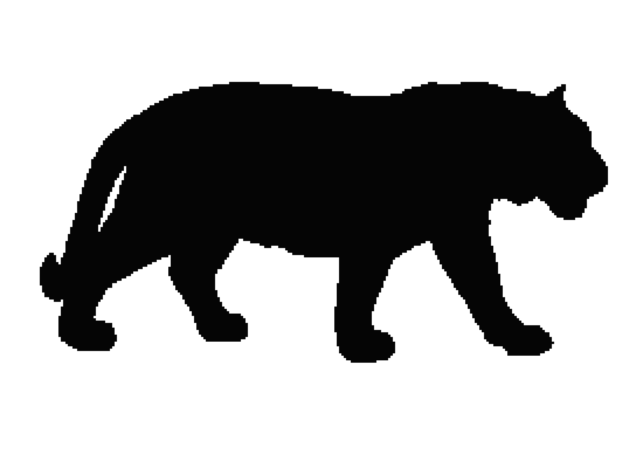 Tiger Silhouette Cross Stitch Pattern Bengal Tiger Shadow | Etsy