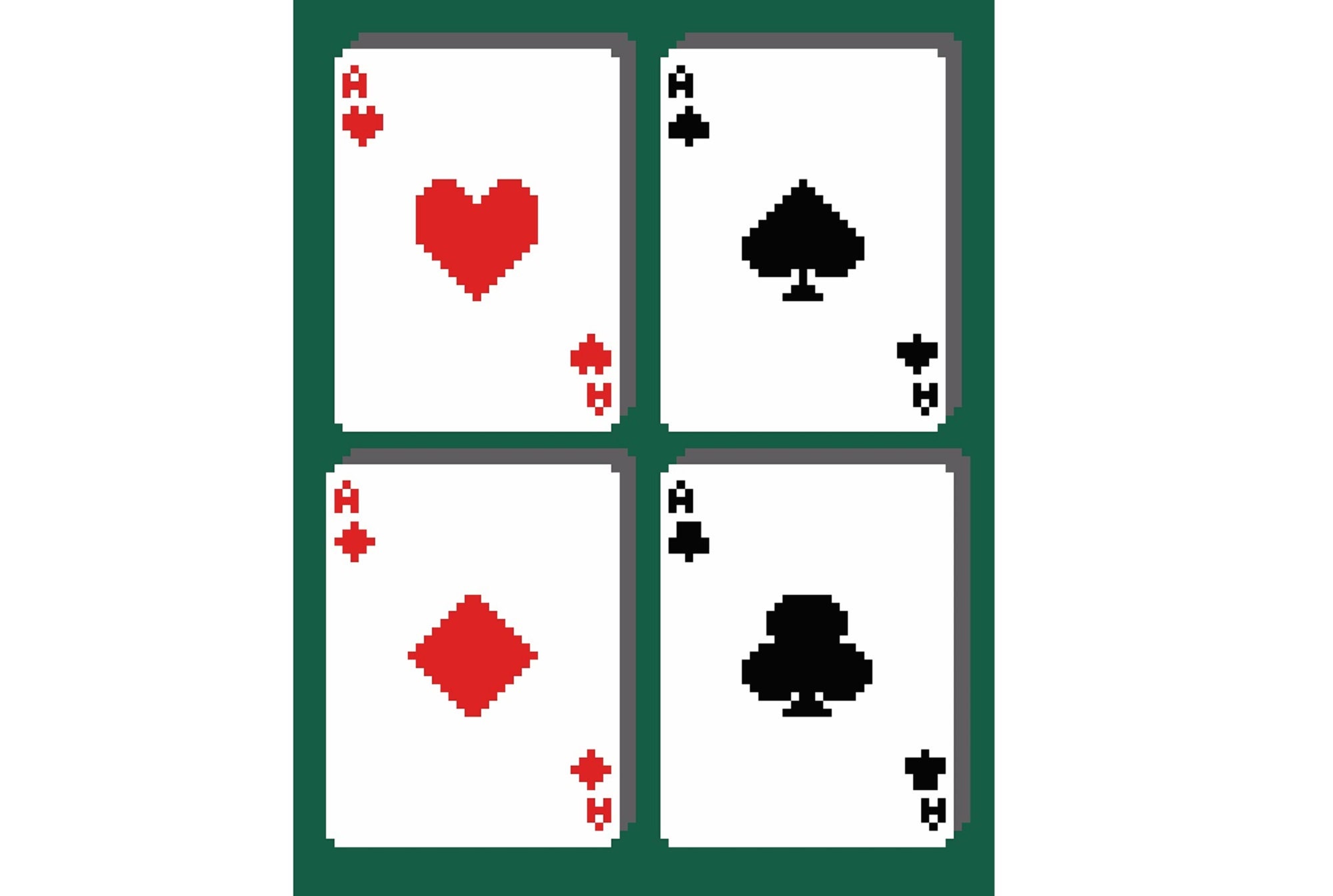 All Aces Counted Cross Stitch Pattern - Playing Cards Cross-stitch ...