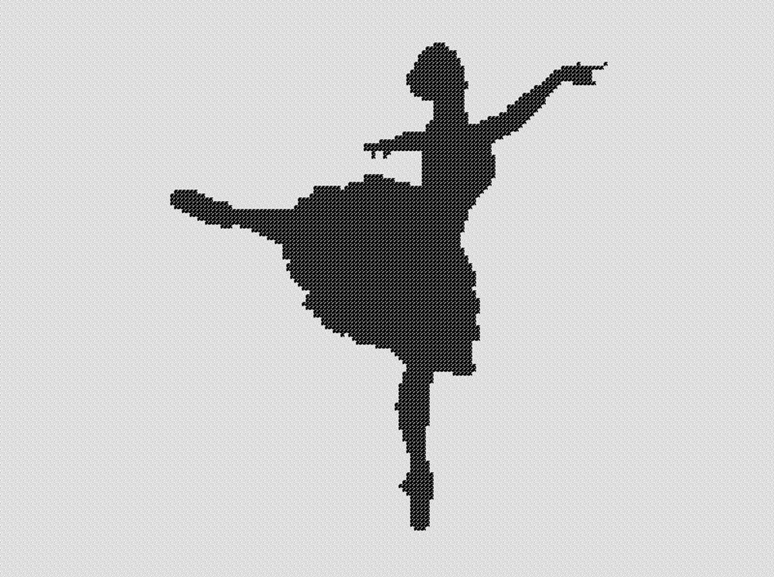Ballerina Dancer Counted Cross Stitch Pattern - Dancer Pixel Art ...