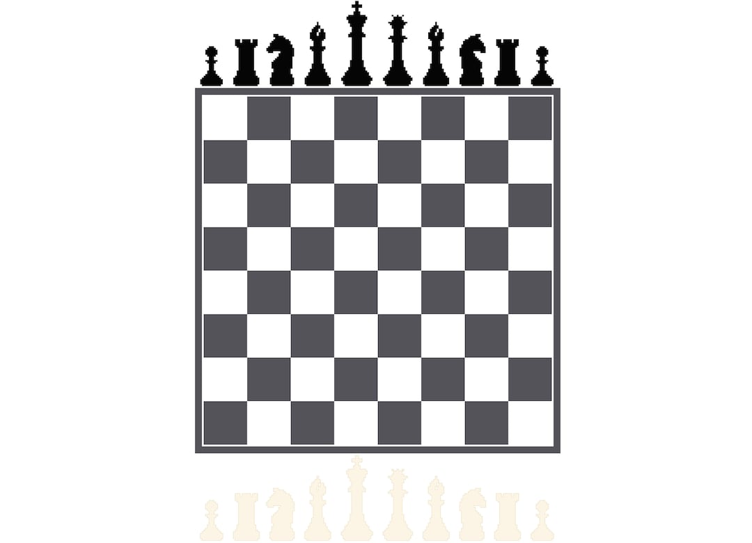 Full Chess Set Cross Stitch Pattern, Basic Classic Board Game Simple ...