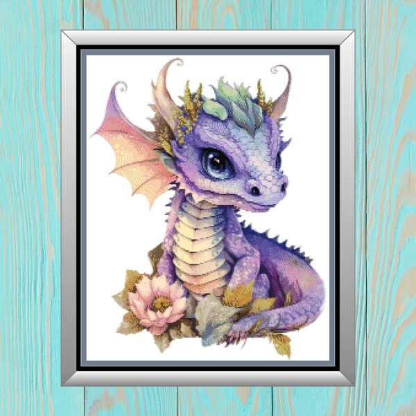 Dragon Baby Cross Stitch - Etsy