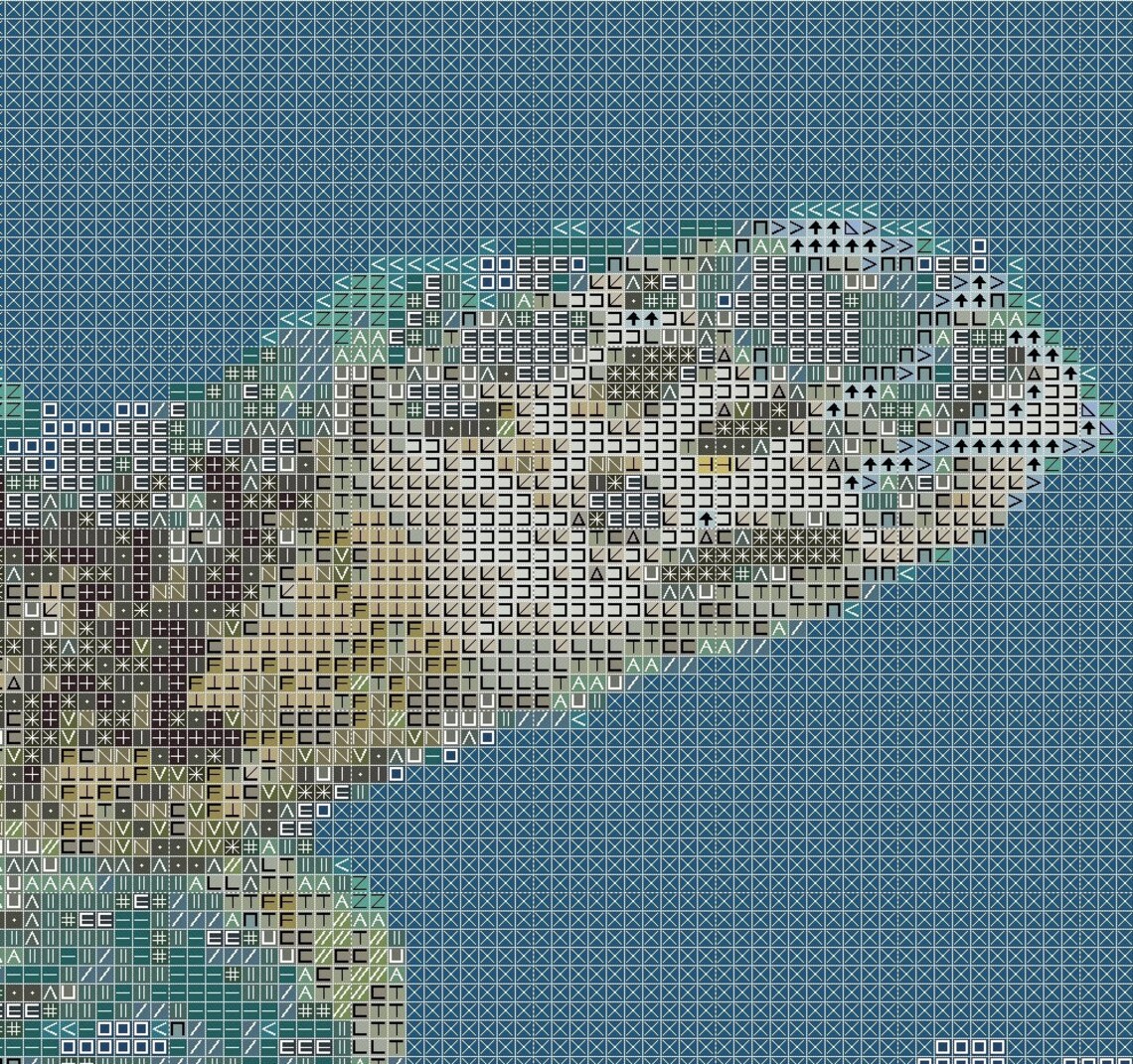 Sea Turtle Counted Cross Stitch Pattern - Turtles Pixel Art Pattern ...