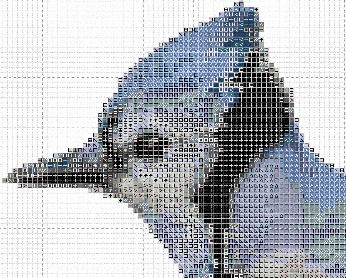 Bluejay Counted Cross Stitch Pattern - Blue Jay Bird Cross Stitch ...