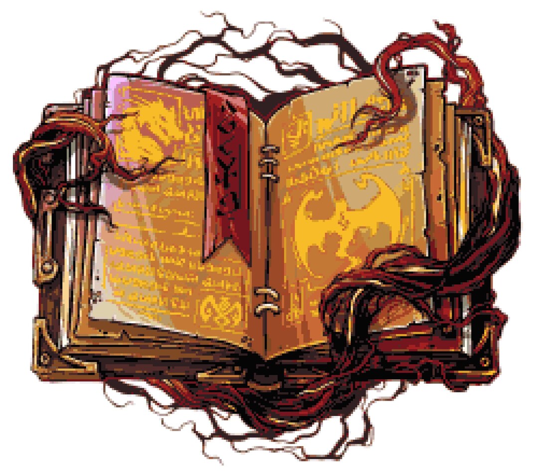 The Wizard's Spellbook Counted Cross Stitch Pattern - Magical Spell ...