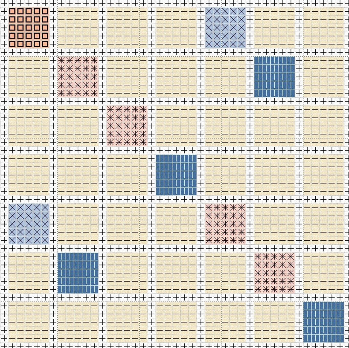 Scrabble Game Board Counted Cross Stitch Pattern - Family Game Night ...