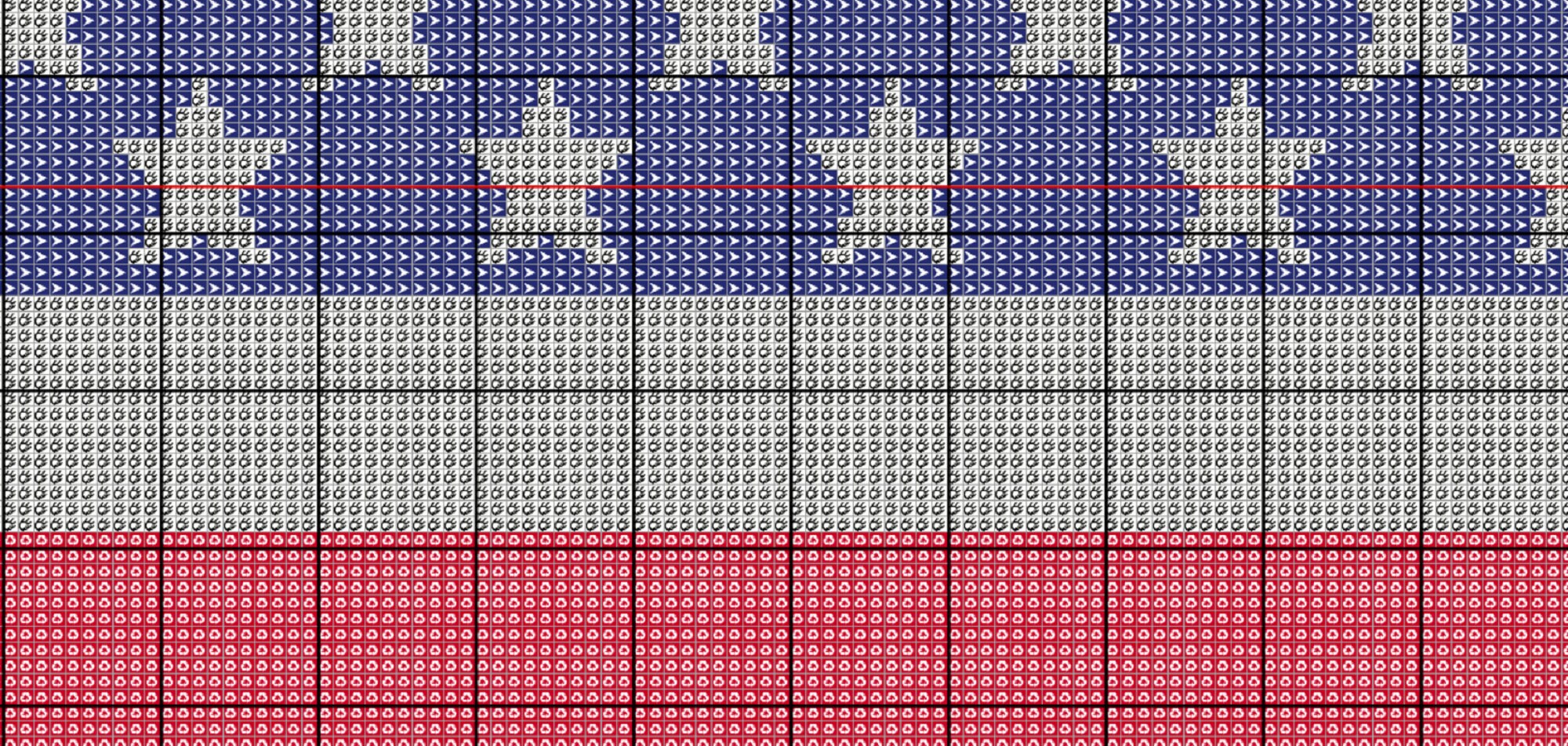 American Flag Cross Stitch Pattern USA United States Counted Cross ...