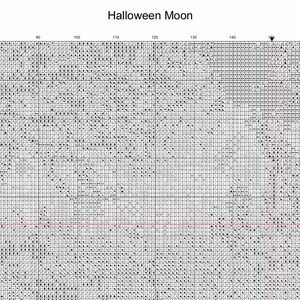 Halloween Moon Cross Stitch Pattern - Spooky Skull Tree Counted Cross ...