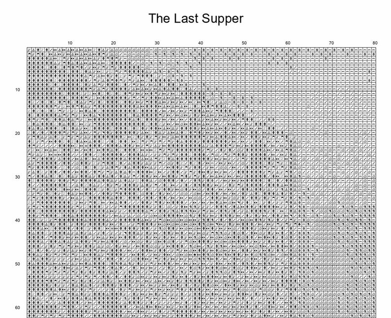 The Last Supper Cross Stitch Pattern - Leonardo Da Vinci Painting Cross ...
