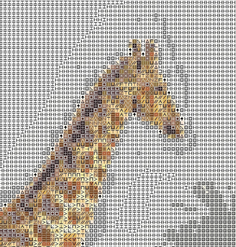 Wandering Giraffe Counted Cross Stitch Pattern - Giraffe Pixel Art ...