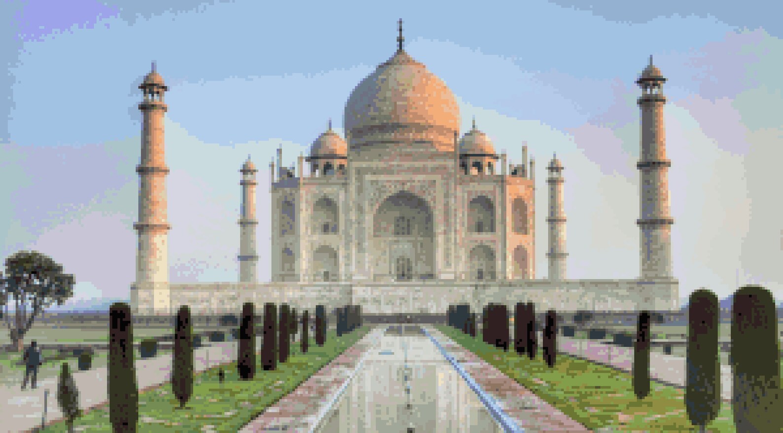 The Taj Mahal Counted Cross Stitch Pattern - Taj Mahal India Cross ...