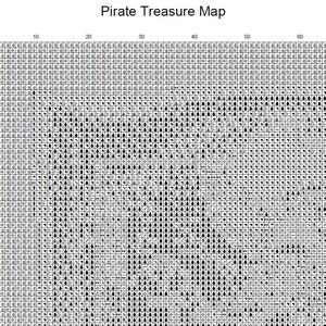Pirate Buried Treasure Map Cross Stitch Pattern, Buccaneer Cartographer ...