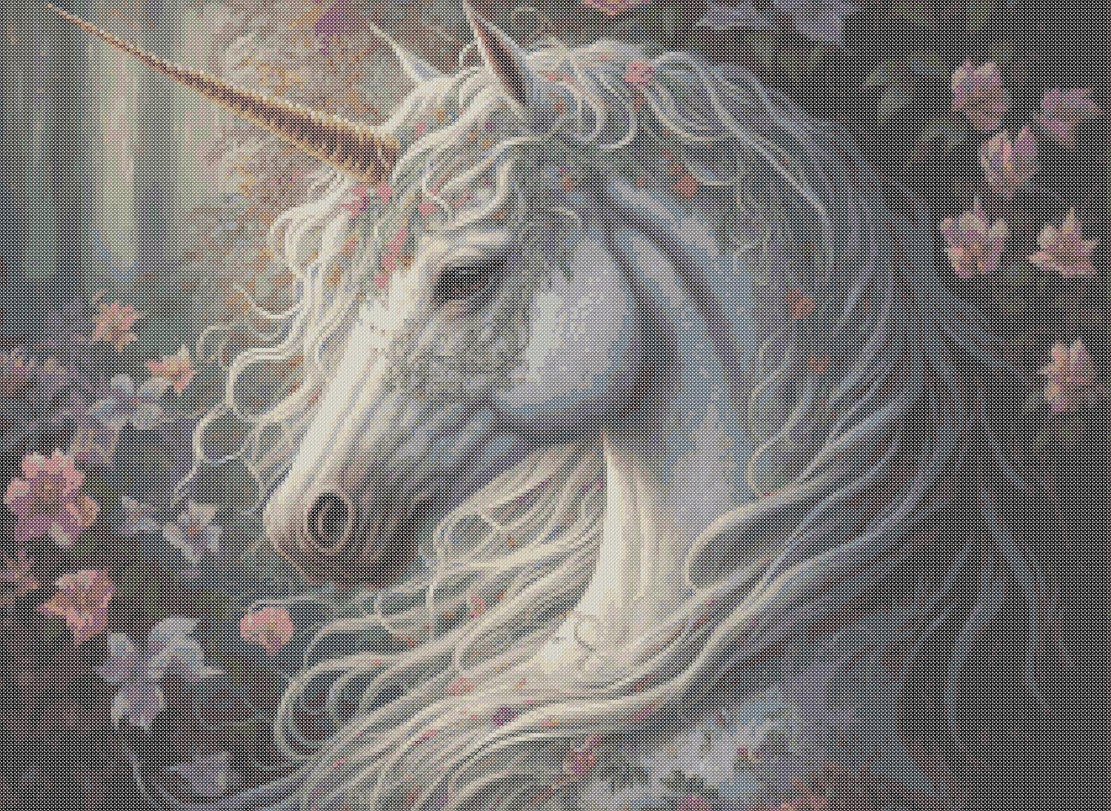 Beautiful Unicorn Counted Cross Stitch Pattern Majestic - Etsy