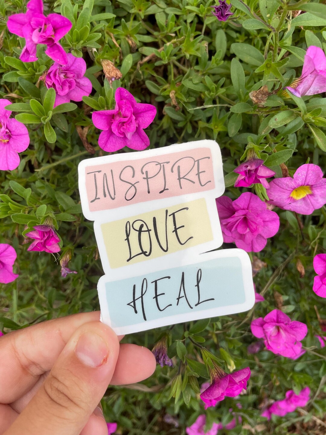 Inspire, Love, Heal Sticker | Nurse Sticker | Vinyl Sticker - Etsy