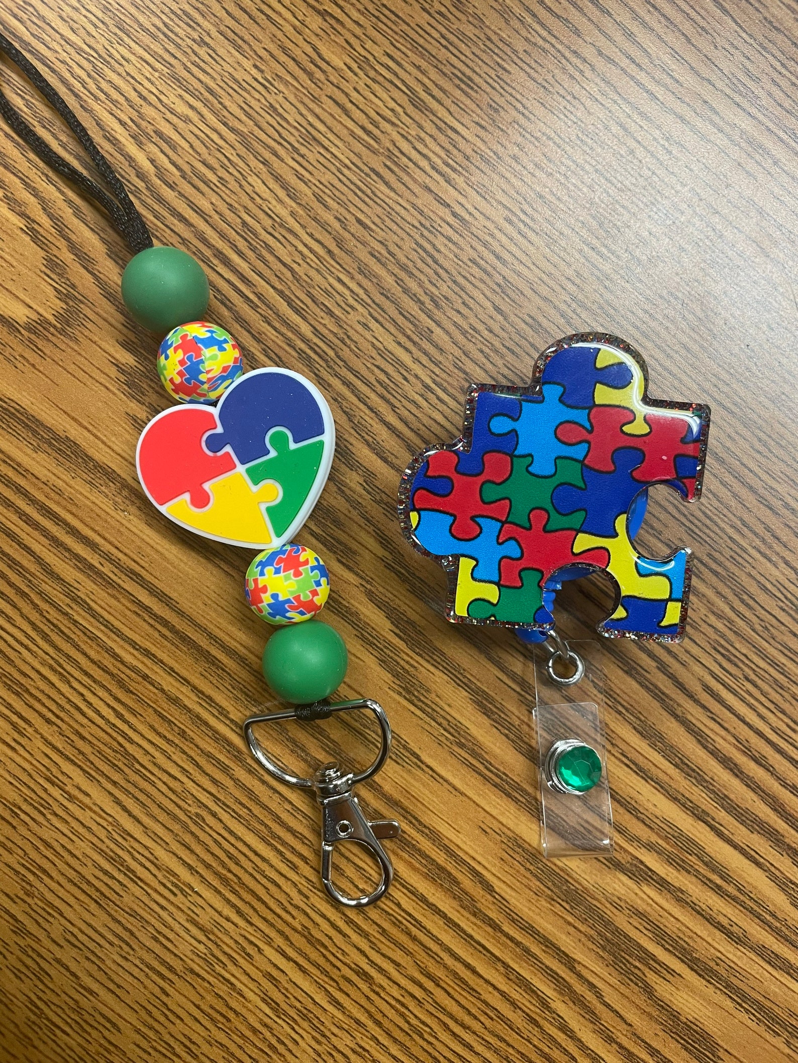 Autism Awareness Badge Reel | Puzzle Piece Badge Reel | Acrylic Badge ...