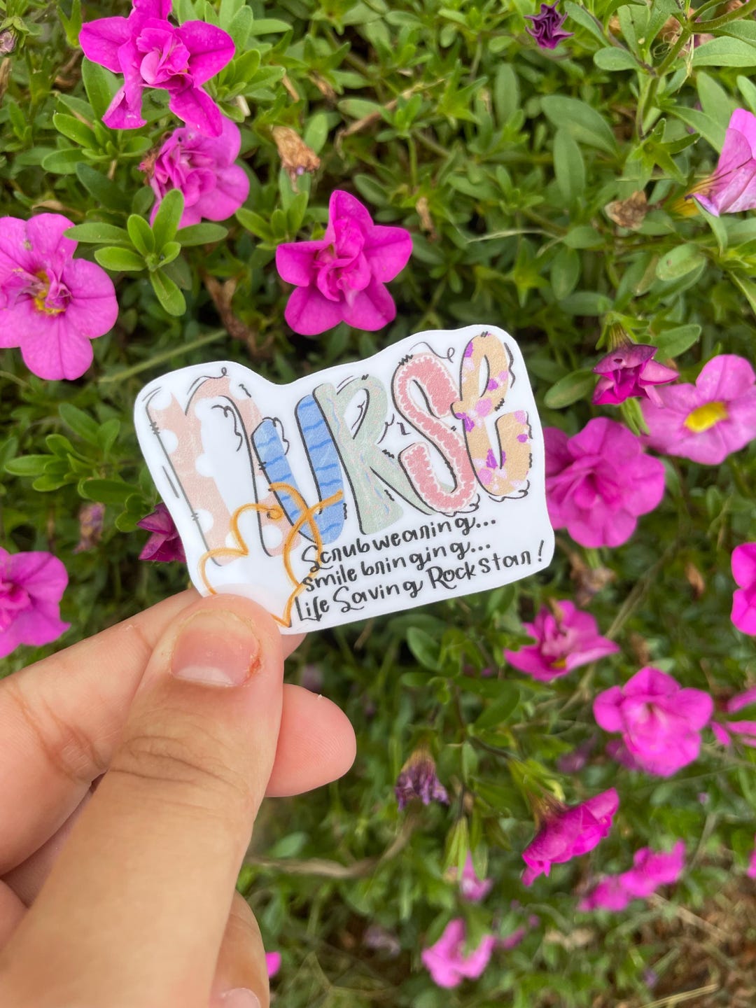 Scrub Wearing, Rockstar Nurse Sticker | Nurse Sticker | Vinyl Sticker ...