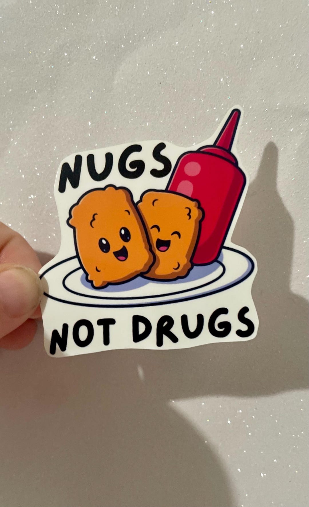 Cute Nugs Not Drugs Chicken Nuggets Vinyl Water Resistant Sticker - Etsy