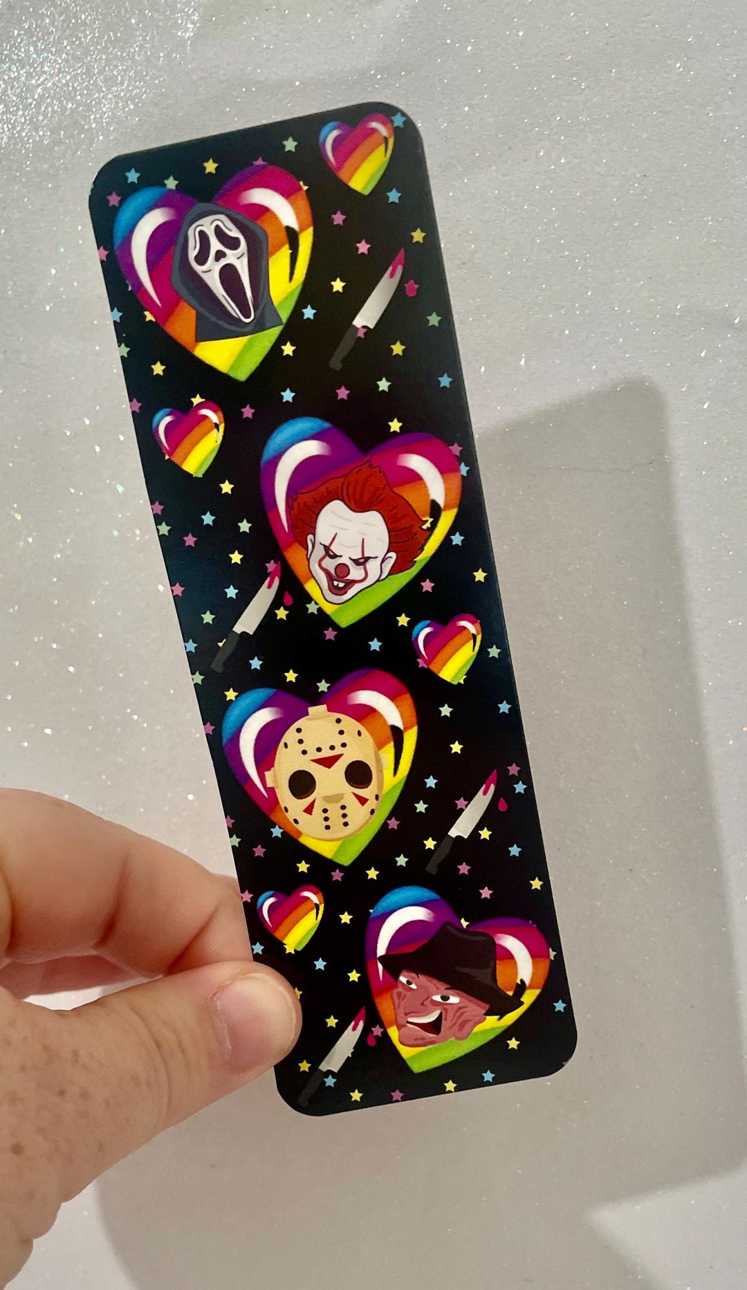 Cute Parody Killer Horror Movie Icons Rainbow Halloween Sturdy Bookmark ...