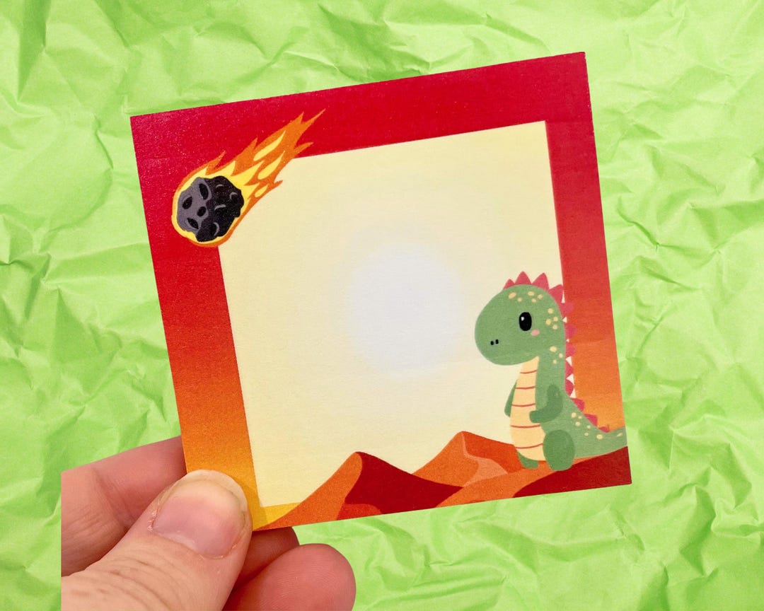 Cute Dinosaur Meteor Sticky Note Post-it® Notes - Etsy