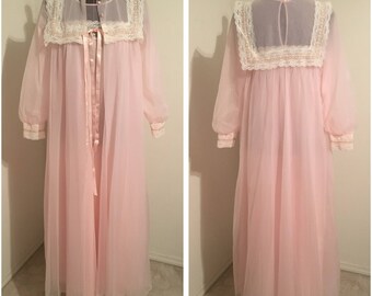 Pink peignoir | Etsy