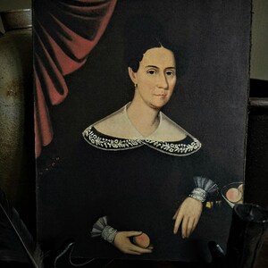 Colonial Portrait on 8x10 Canvas Primitive Portrait Folk Art Portrait ...