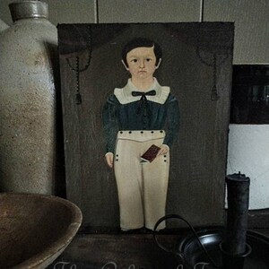 Colonial Portrait on 8x10 Canvas Primitive Portrait Folk Art Portrait ...