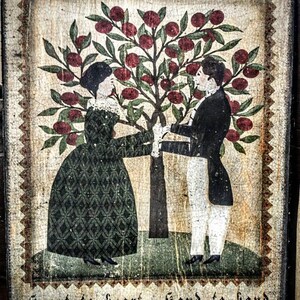 Colonial Portrait on 8x10 Canvas Primitive Valentine Portrait Primitive ...