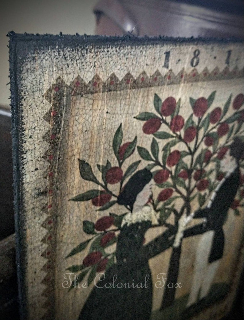 Colonial Portrait on 8x10 Canvas Primitive Valentine Portrait - Etsy