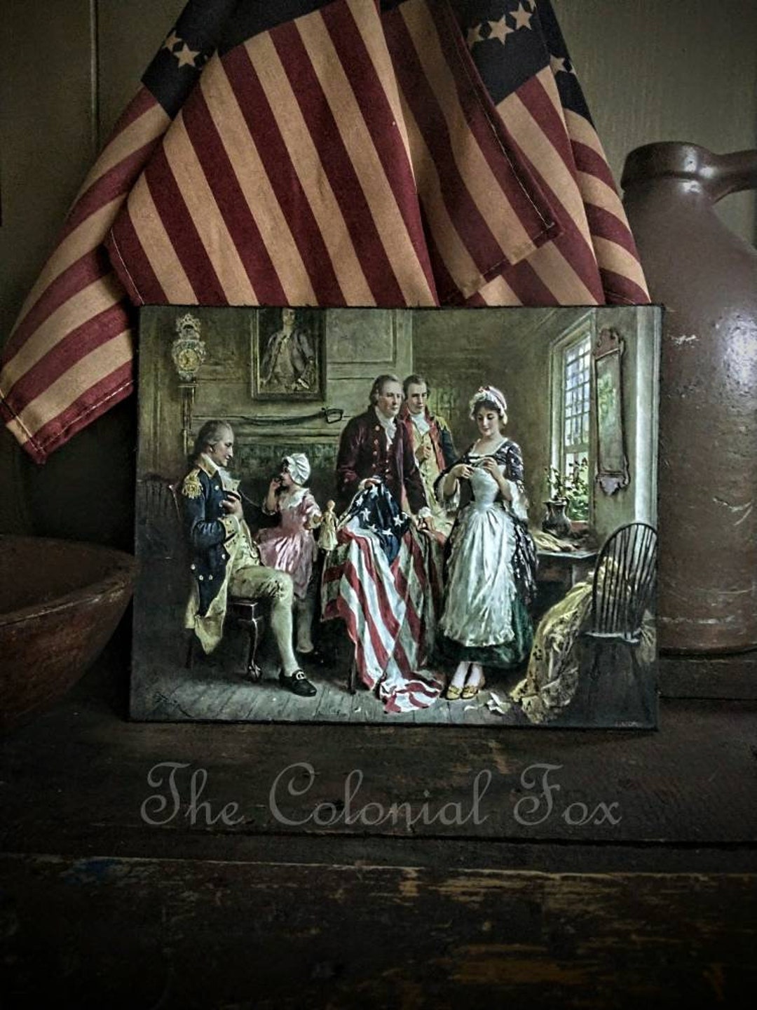 BETSY ROSS Colonial Portrait on 8x10 or 11x14 Portrait Colonial ...