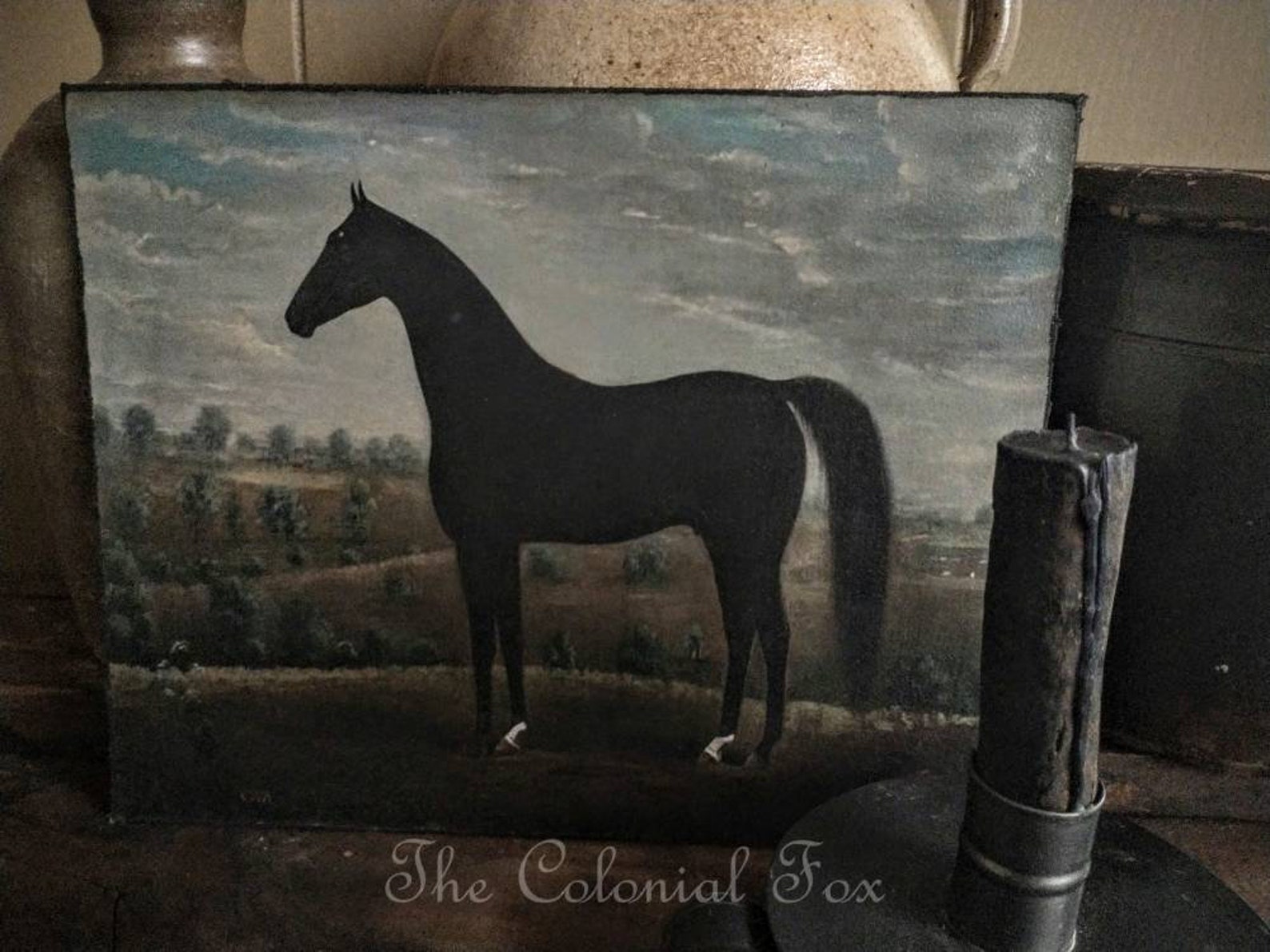 Colonial Portrait on 8x10 Canvas Primitive Portrait Folk Art - Etsy