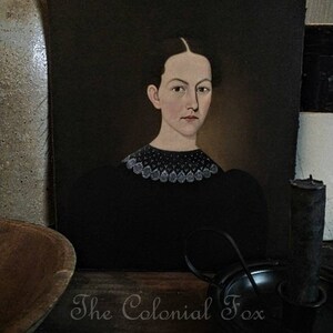 Colonial Portrait on 8x10 Canvas Primitive Portrait Folk Art Portrait ...