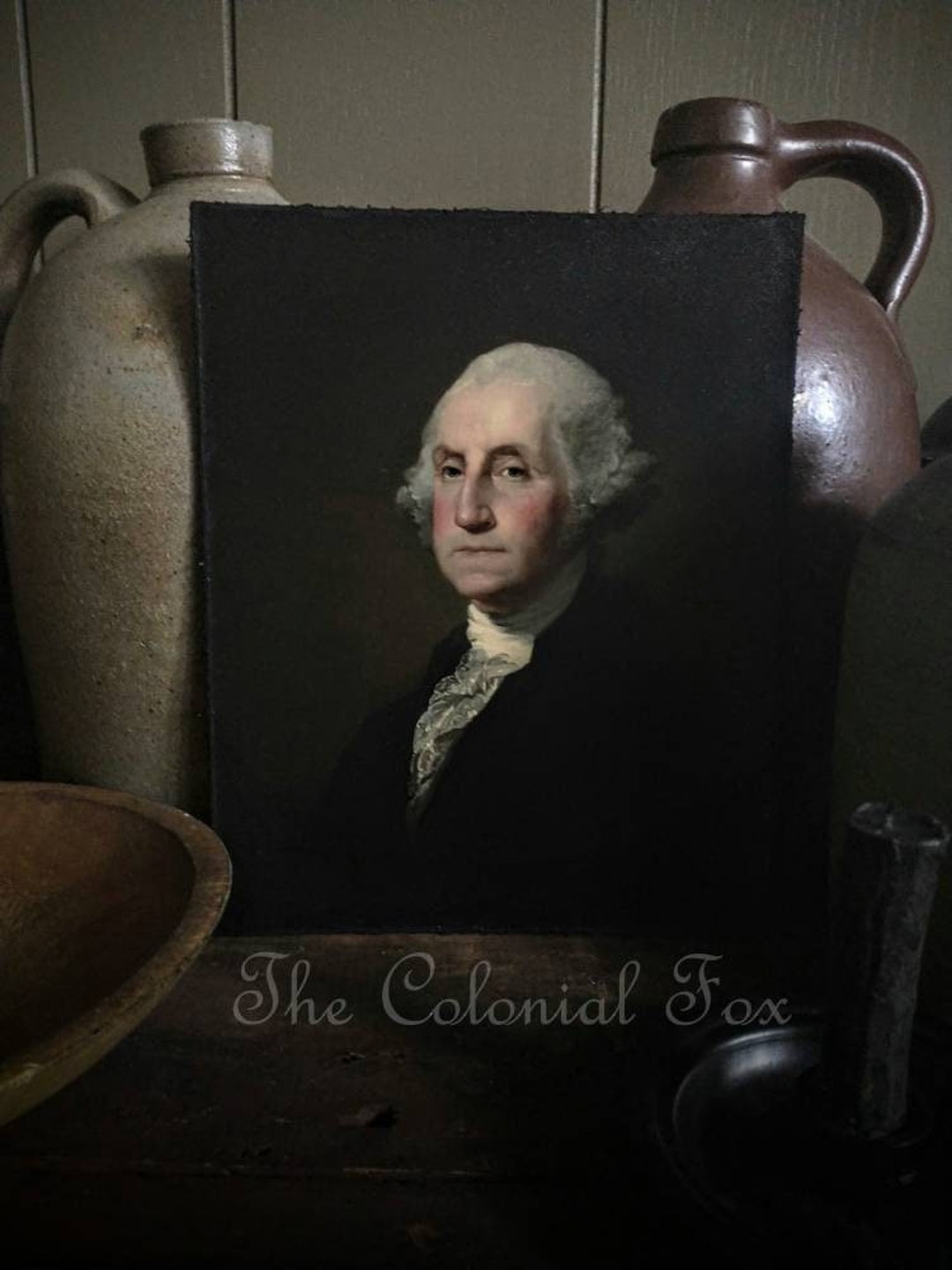 GEORGE WASHINGTON Colonial Portrait 8x10 or 11x14 Colonial Primitive ...