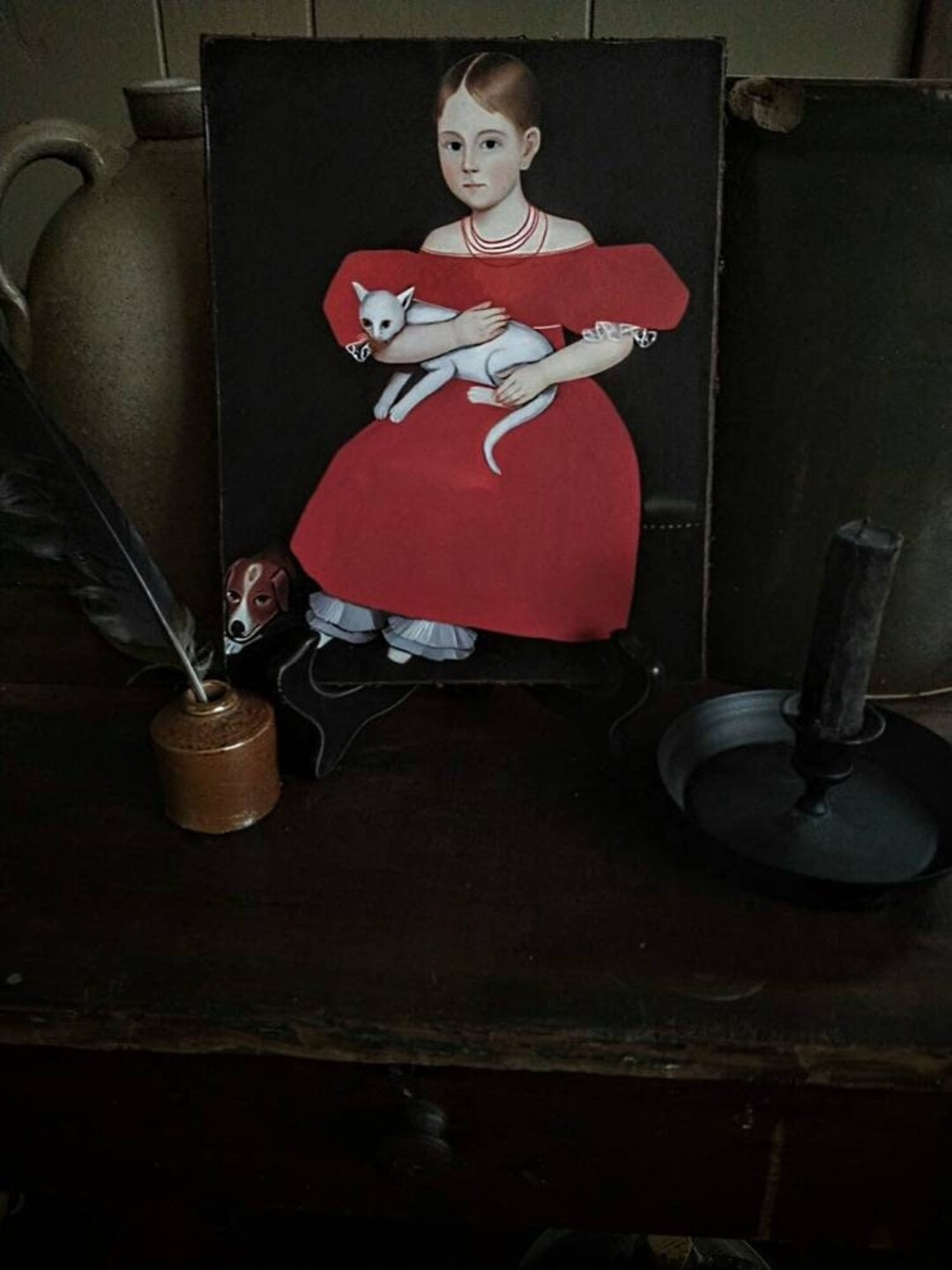 Colonial Portrait on 8x10 Canvas Primitive Portrait Folk Art - Etsy