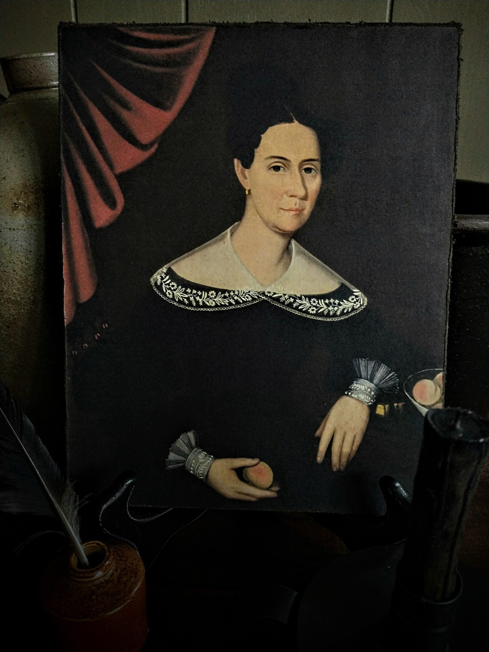 Colonial Portrait on 8x10 Canvas Primitive Portrait Folk Art - Etsy