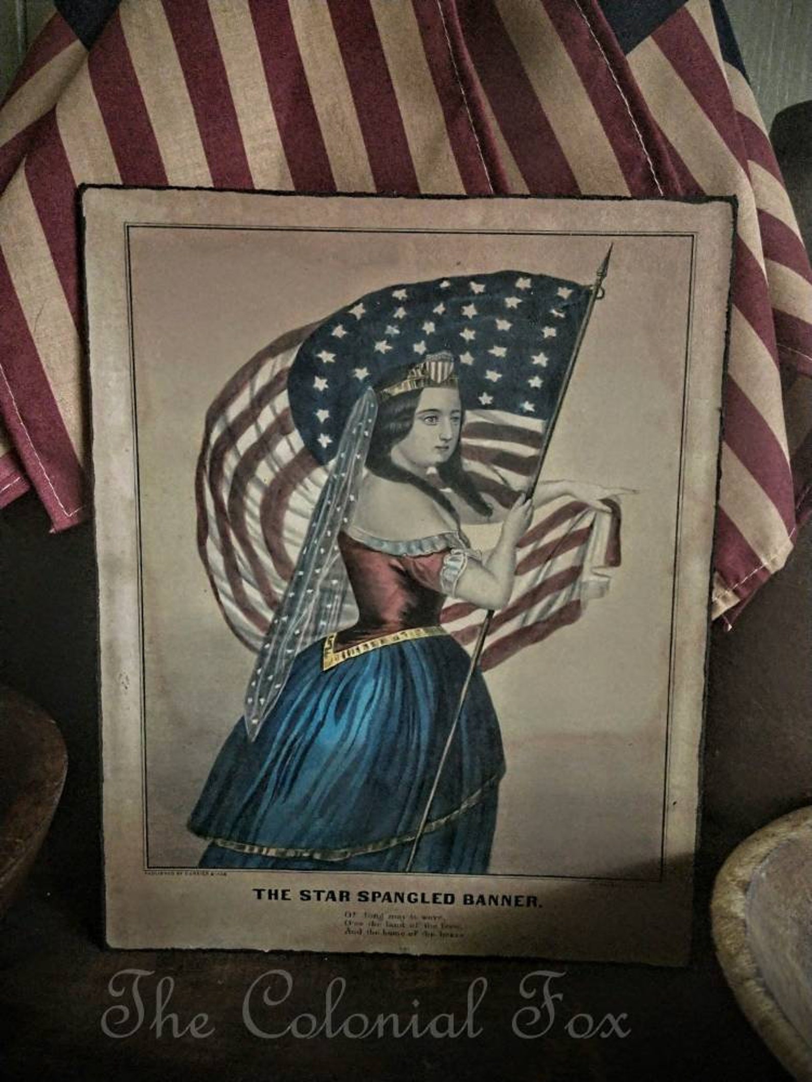 STAR SPANGLED BANNER Colonial Portrait on 8x10 Canvas - Etsy