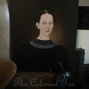 Colonial Portrait on 8x10 Canvas Primitive Portrait Folk Art Portrait ...