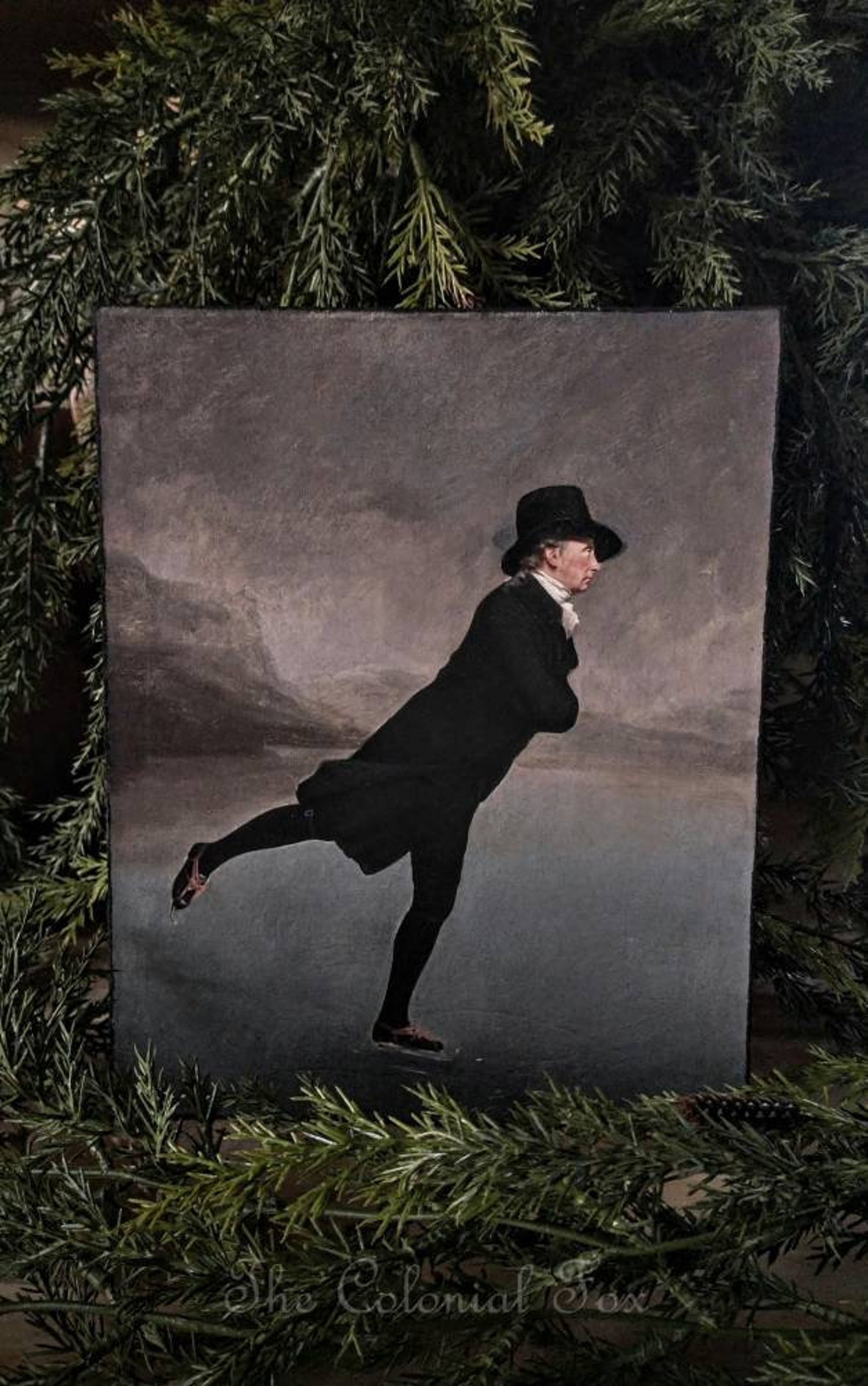 THE SKATING MINISTER Portrait on 8x10 Canvas Primitive - Etsy