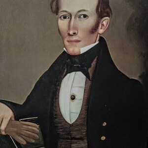 Colonial Portrait on 8x10 Canvas Primitive Portrait Folk Art Portrait ...