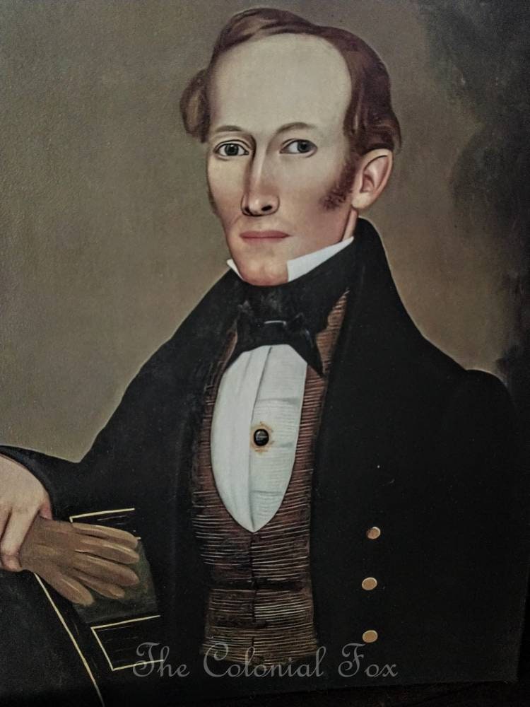 Colonial Portrait on 8x10 Canvas Primitive Portrait Folk Art - Etsy